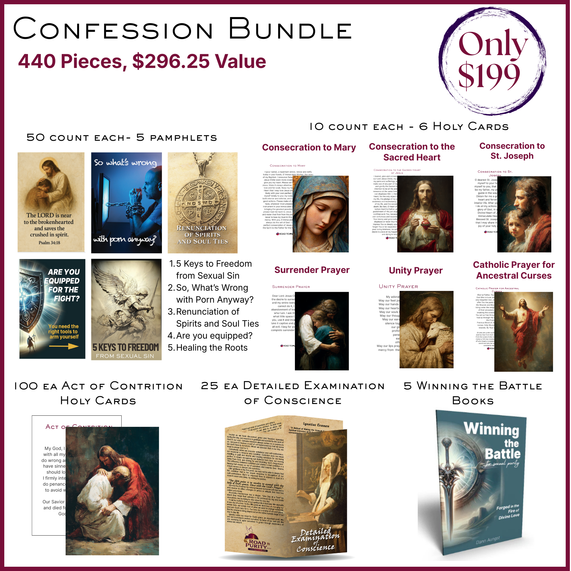 Confessional Bundle (440 pieces, $296 value) Only $199 – Road to Purity ...