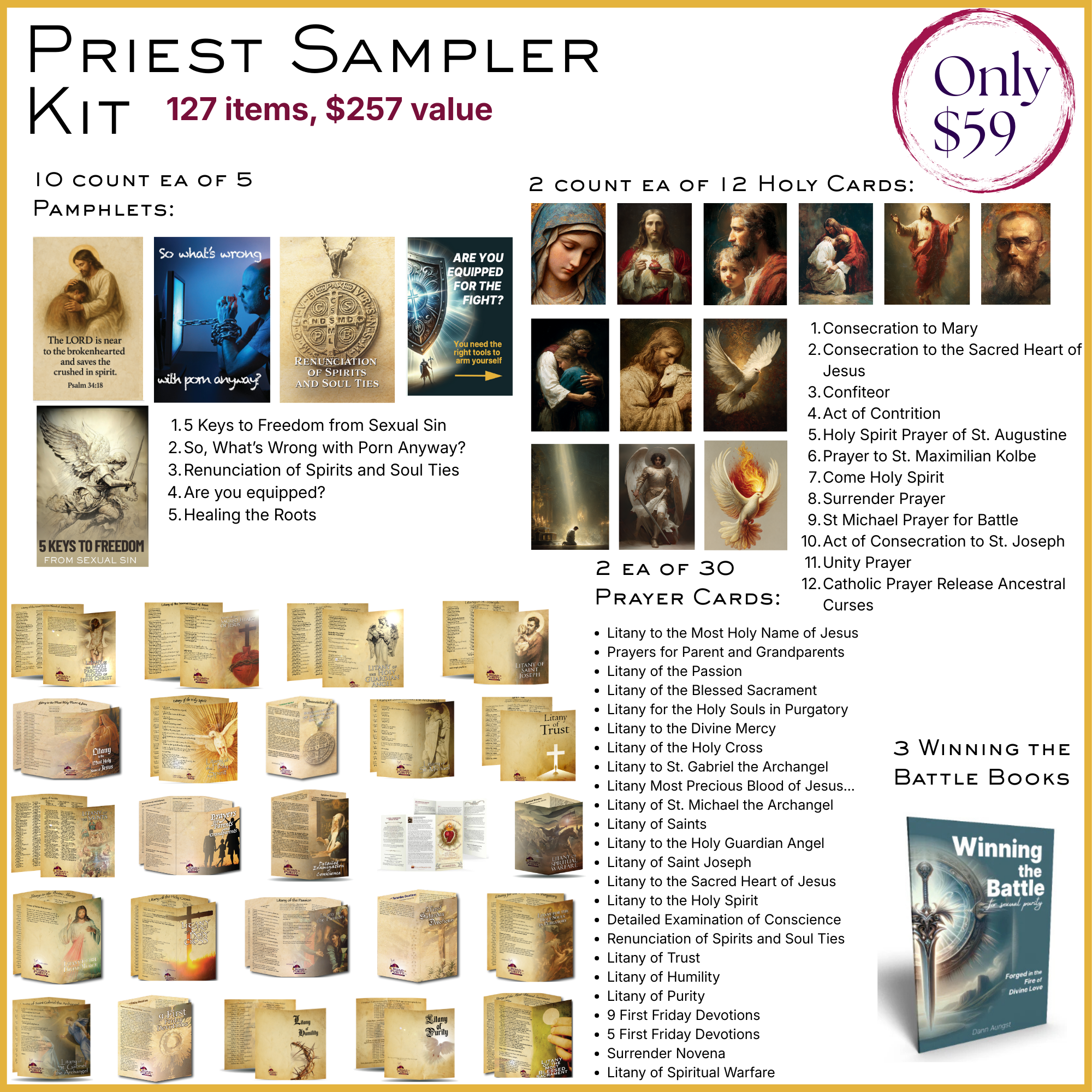 Priest Sampler Kit (127 items, $257 value) Only $59 – Road to Purity Store