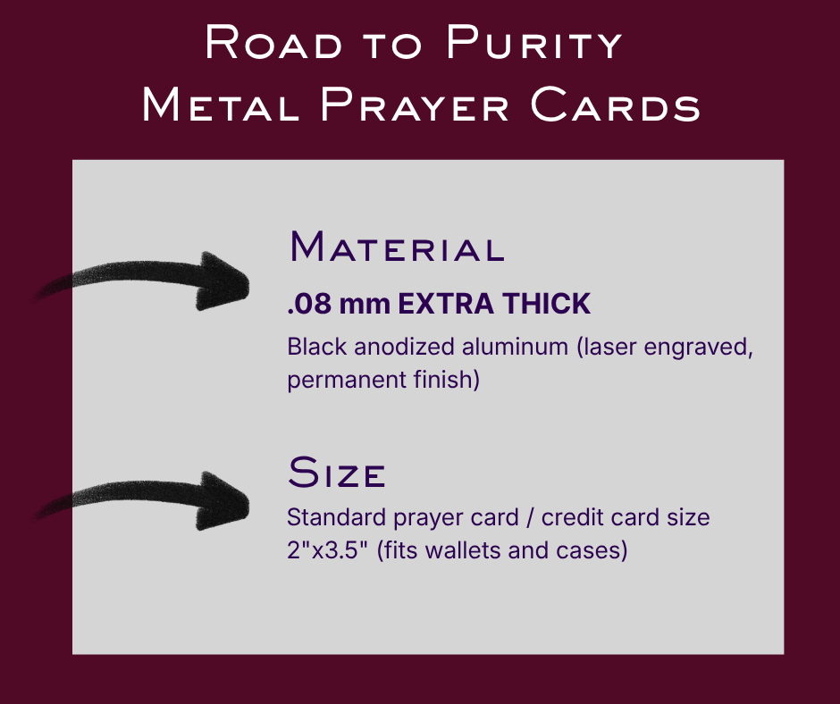 Unity Prayer Holy Card - PREMIUM METAL – Road to Purity Store