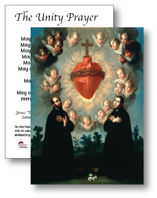 Unity Prayer - Holy Card / 2 1/2"x 3 1/2" – Road to Purity Store