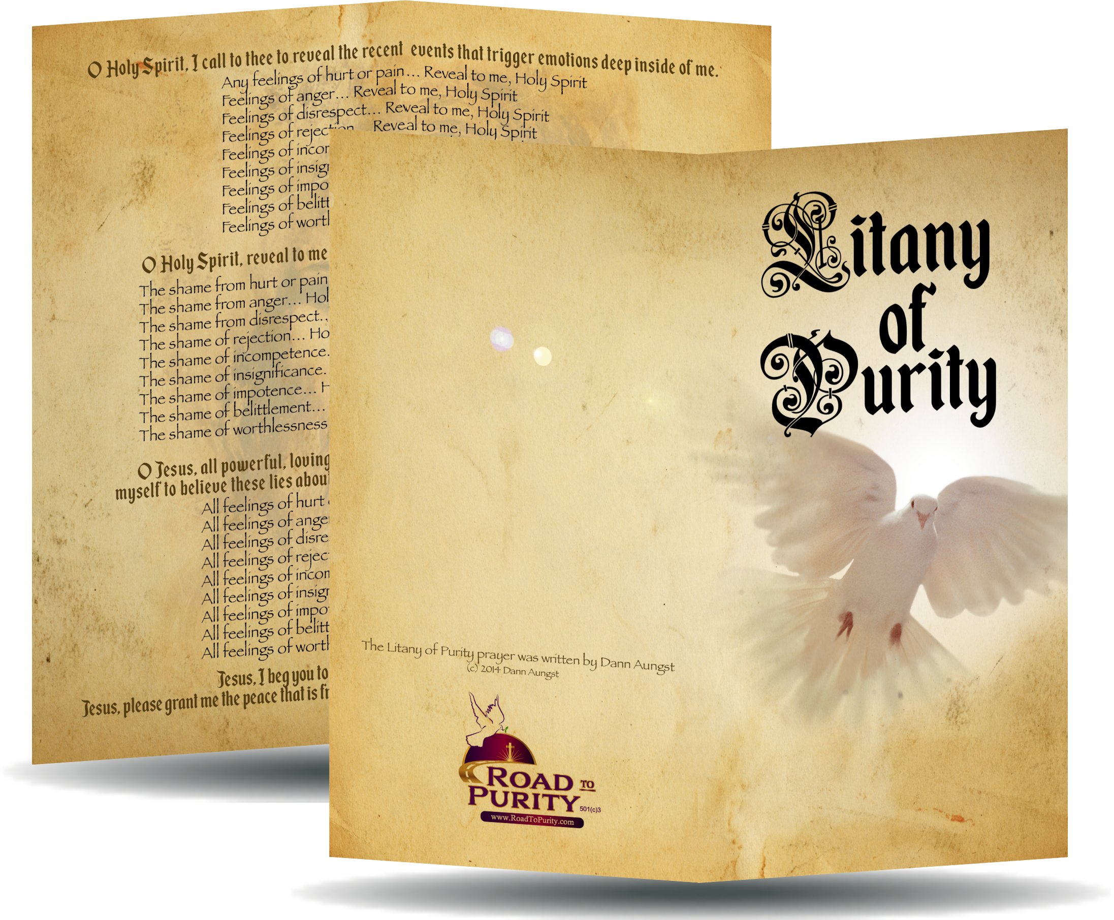 Litany of Purity - Prayer Card / 3" x 6" folded (w/Imprimatur) – Road ...