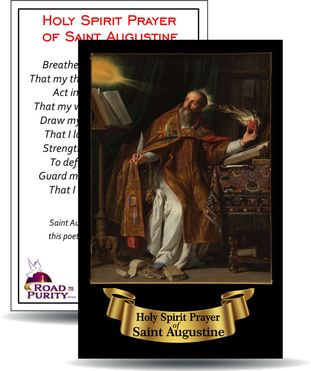 Holy Spirit Prayer of Saint Augustine - Holy Card / 2 1/4"x 3 1/2" (b ...